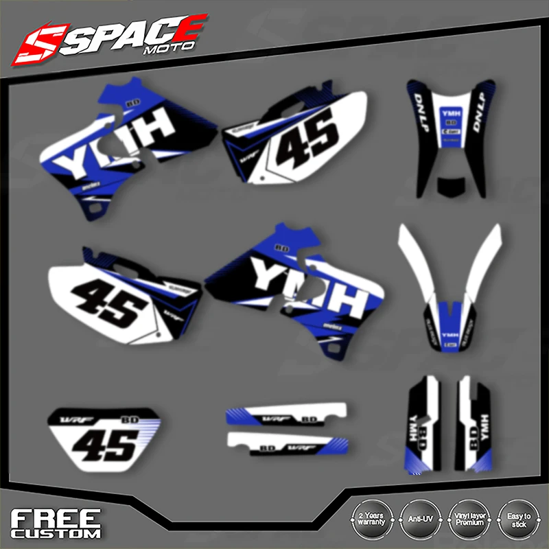 SPACE Custom Motorcycle Graphics Background Decal for YAMAHA WR250F ...