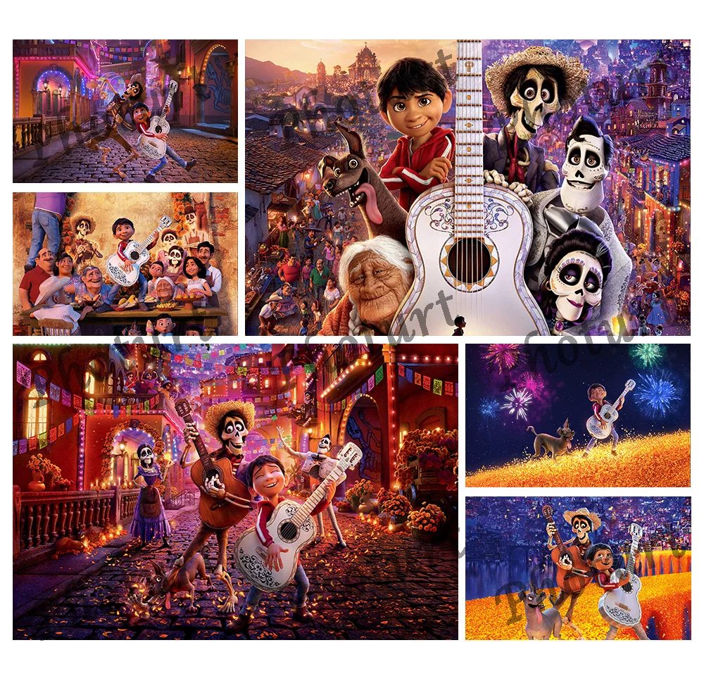 Disney-Mexican-Coco-Backdrop-Kids-Birthday-Party-Photography-Banner ...