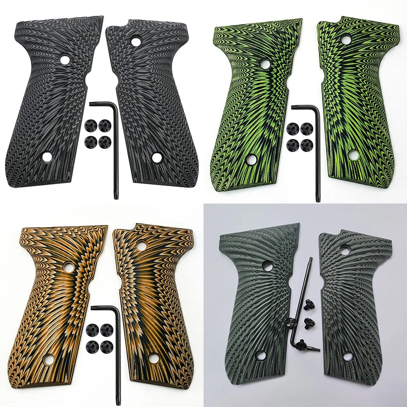 1-Pair-6-Colors-Sunburst-Texture-G10-Material-Grips-Handles-For-Beretta ...