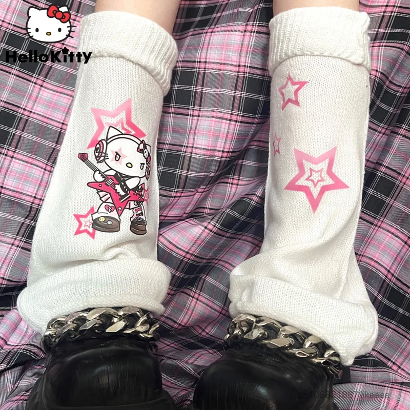 Sanrio-Hello-Kitty-Legs-Cover-Subculture-Y2k-Socks-JK-Uniform-Japanese-Half-Sleeved-Mid-Tube ...