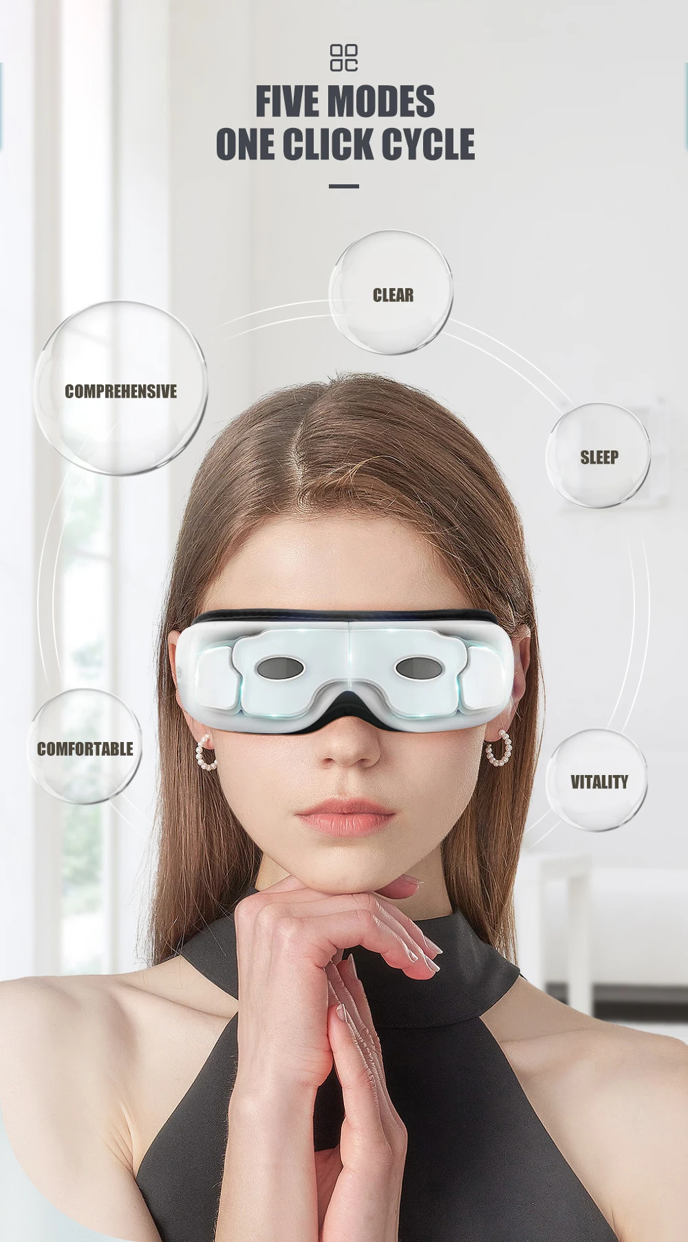 Masseur oculaire intelligent,Airbag,Vibration,Machine de massage ...