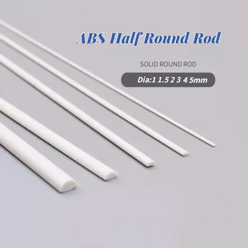 500mm-ABS-Half-Round-Rod-Model-Toys-Diorama-Sand-Table-Architecture-Building-Materials-1mm-6mm ...