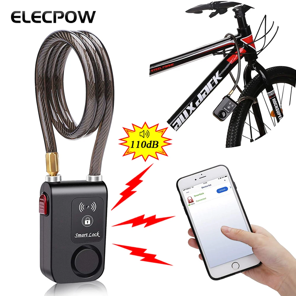 Elecpow-Bluetooth-Bike-Motorcycle-Lock-Alarm-Security-Smart-APP-Control ...