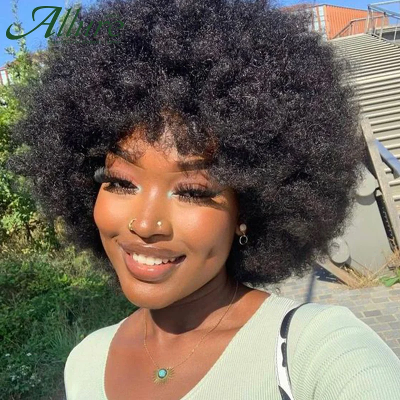 Peruca-afro-feminina-cabelo-humano-da-mal-sia-180-de-densidade-cor ...