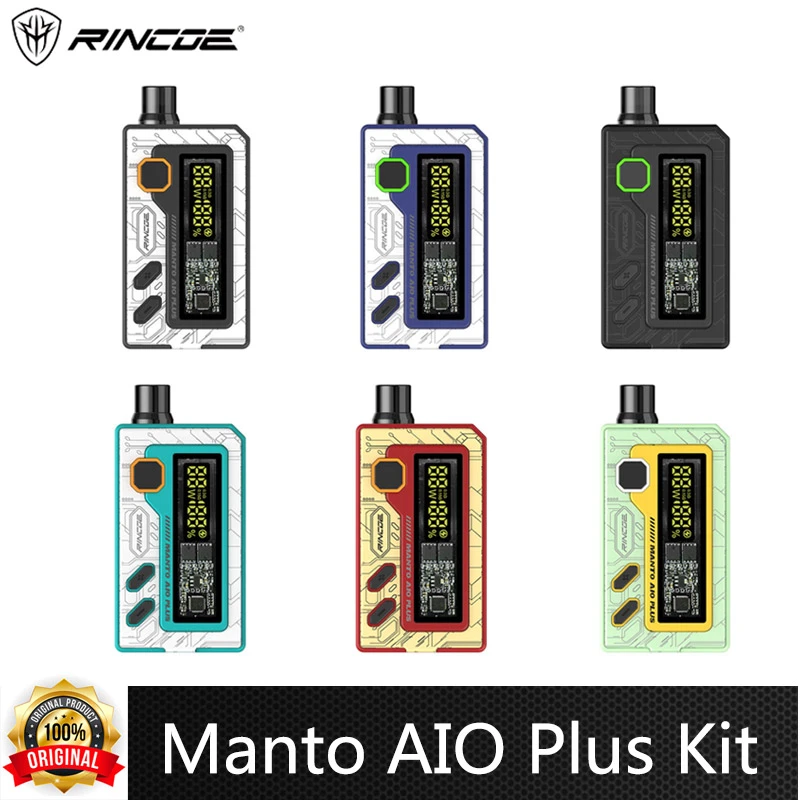 Original Rincoe Manto AIO Plus Pod Kit 80W By Single 18650 Battery 3ml ...