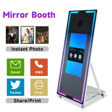 Touch Screen Photobooth Portable 40 65 Inch Mirror Magic Photo Booth ...