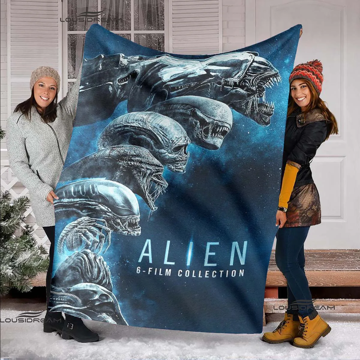 Manta de terror Alien Vs Predator para Halloween, ropa de cama de viaje ...