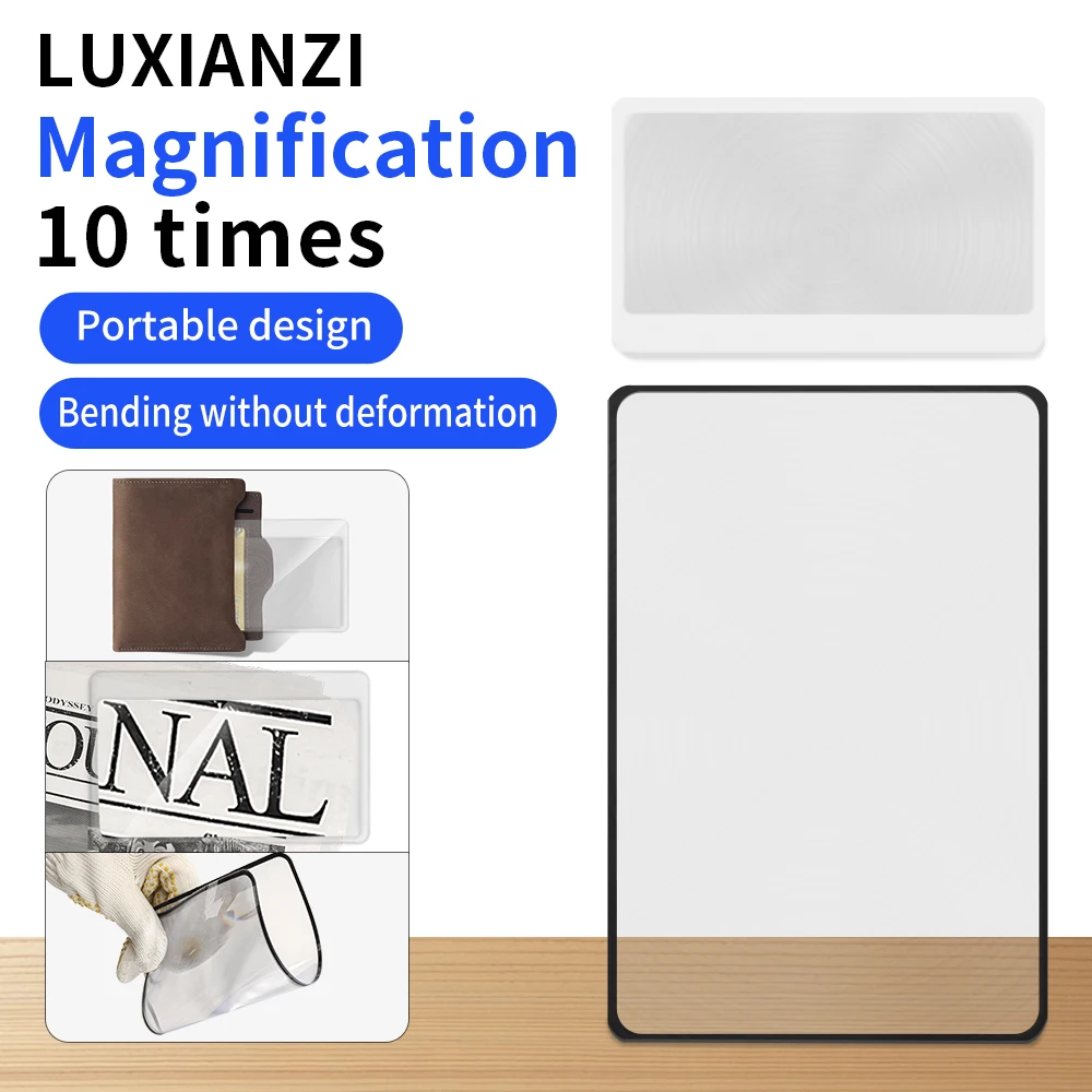 LUXIANZI-Portable-10X-PVC-Card-Magnifier-For-Parents-Reading-Portable ...