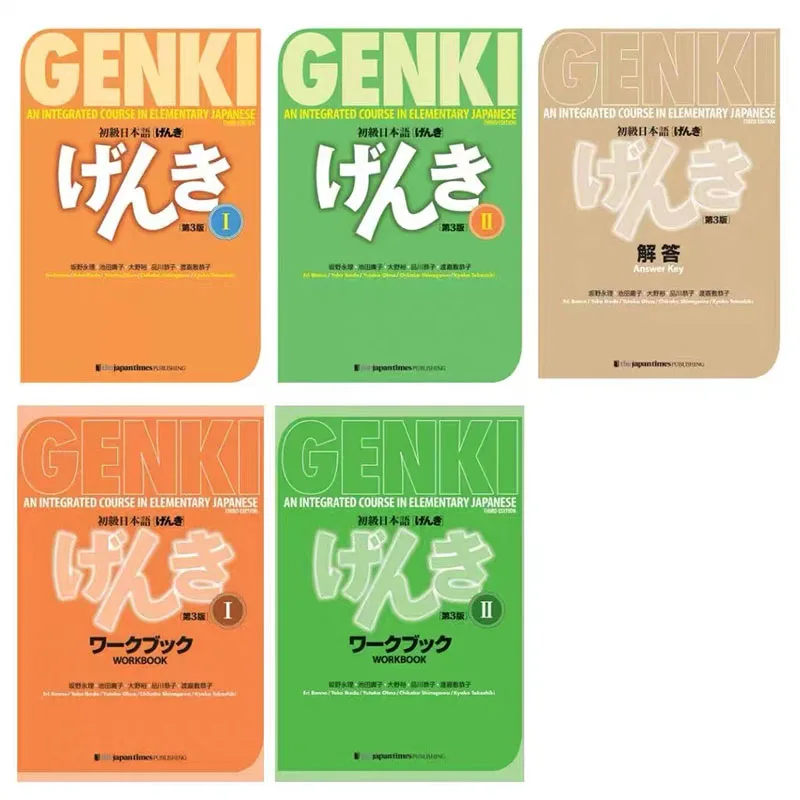 5-Books-set-GENKI-Third-Edition-Textbook-Workbook-Answer-Key-An-Integrated-Course-in-Elementary ...