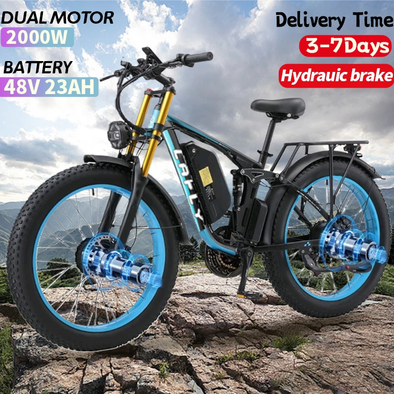 Bicicleta-El-ctrica-T1000-PRO-de-2000W-bici-de-monta-a-con-Motor-Dual ...