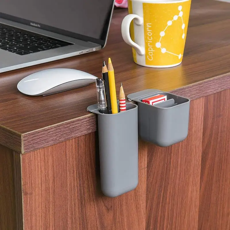 1PC-PP-Creative-Pencil-Holder-Pen-Case-Adhesive-Desktop-Organizer ...