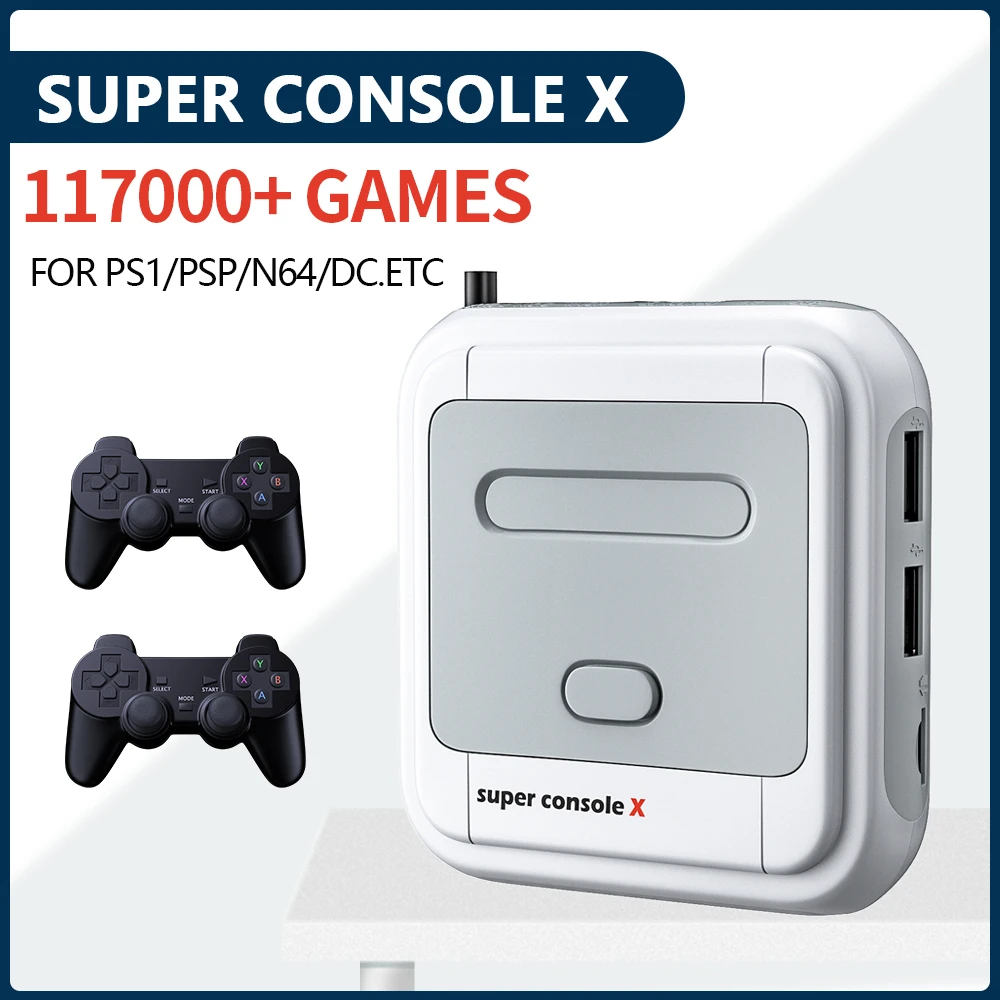 Retro Game Box Super Console X Video Game Console For PSP/PS1/MD/N64 ...