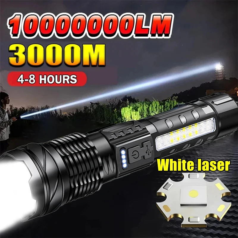 Linterna-LED-l-ser-blanca-de-alta-potencia-con-bater-a-integrada ...