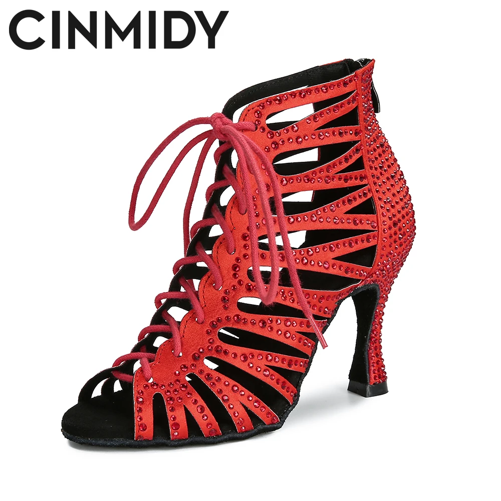 CINMIDY-Black-Dance-Shoes-For-WomenT-ango-Salsa-Latin-Dance-Shoes-Cuban ...