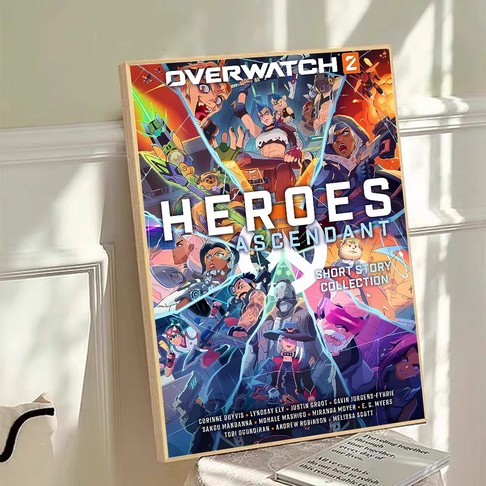 Game O-Overwatch Anime Posters Sticky HD Quality Wall Art Retro Posters ...