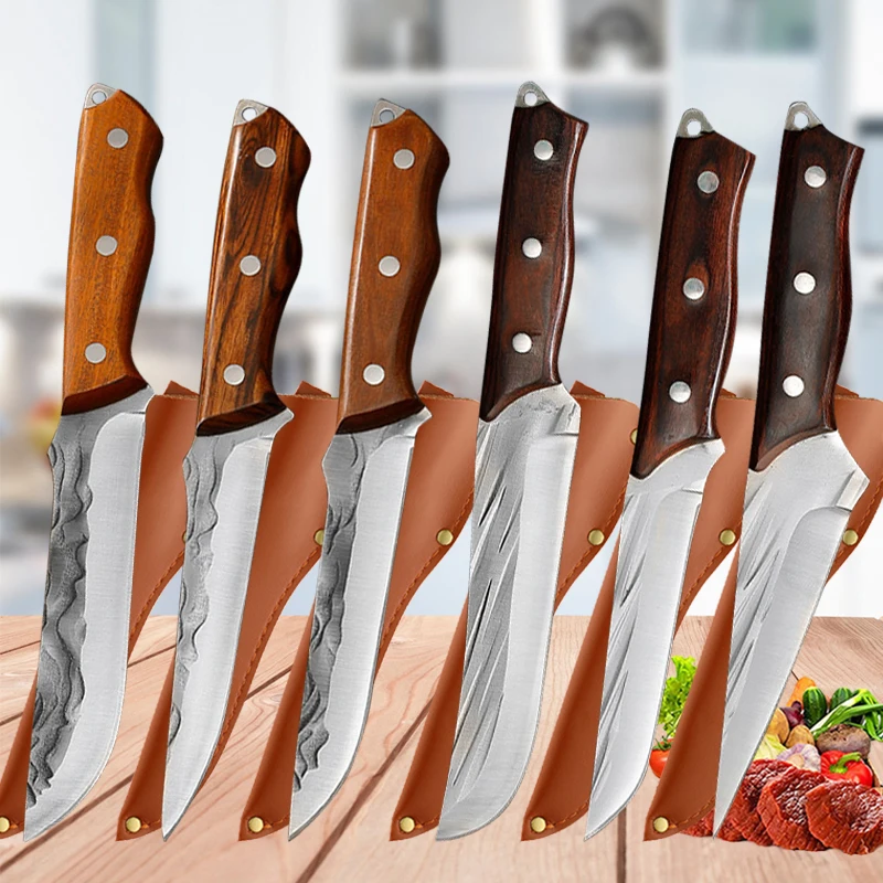 Kitchen-Knives-Meat-Cleaver-Stainless-Steel-Butcher-s-Boning-Knife ...