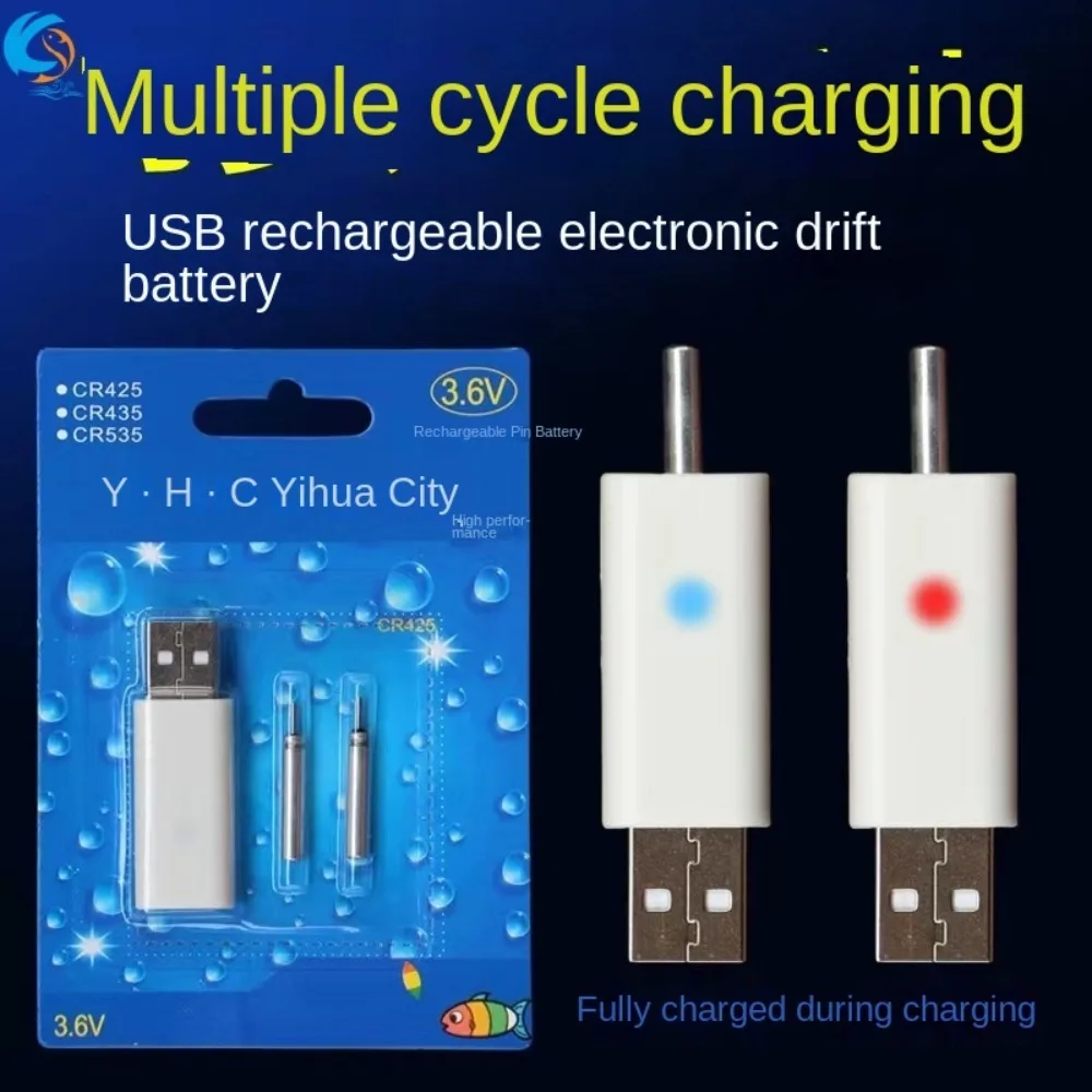 1Set USB Battery Charger Fishing Float Battery Recharge CR425 CR322 ...
