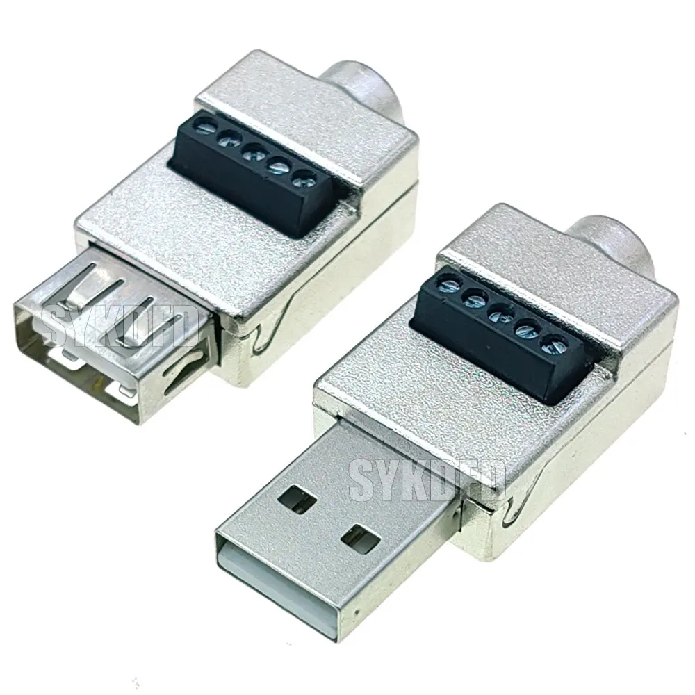 Type A USB 2.0 Male Female to 4 Pin 5P Screw Connector USB2.0 to Screw ...