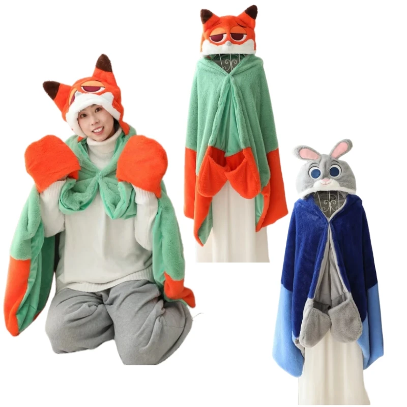 Zootopia-Manta-con-capucha-de-Judy-Nick-capa-de-felpa-c-lida ...