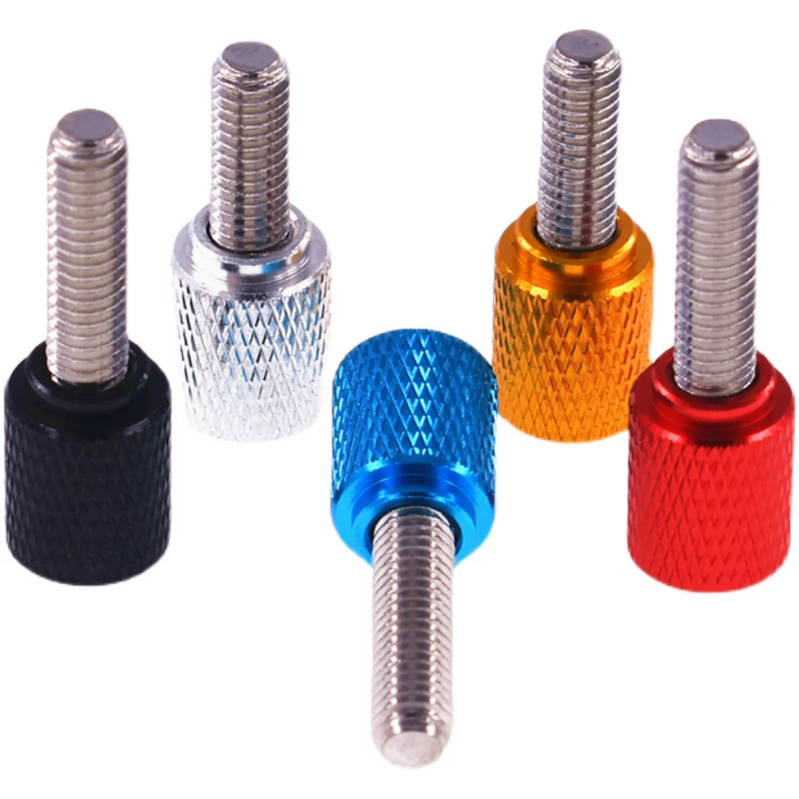 1Pcs-Colourful-Thumb-Screw-M4-Aluminum-Alloy-Stainless-Steel-Flat-Head ...