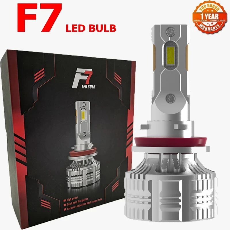 F7 130w 12000lm H7 Led Bulb Led H7 Headlight Kit Fog Light H4 H7 H8 H11 H1 9005 9012 Car Led ...