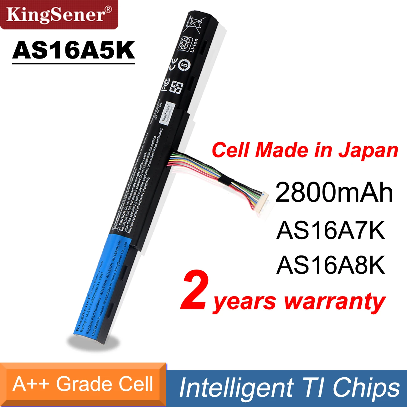 KingSener New AS16A5K AS16A7K AS16A8K Battery For Acer Aspire E15 E5 ...