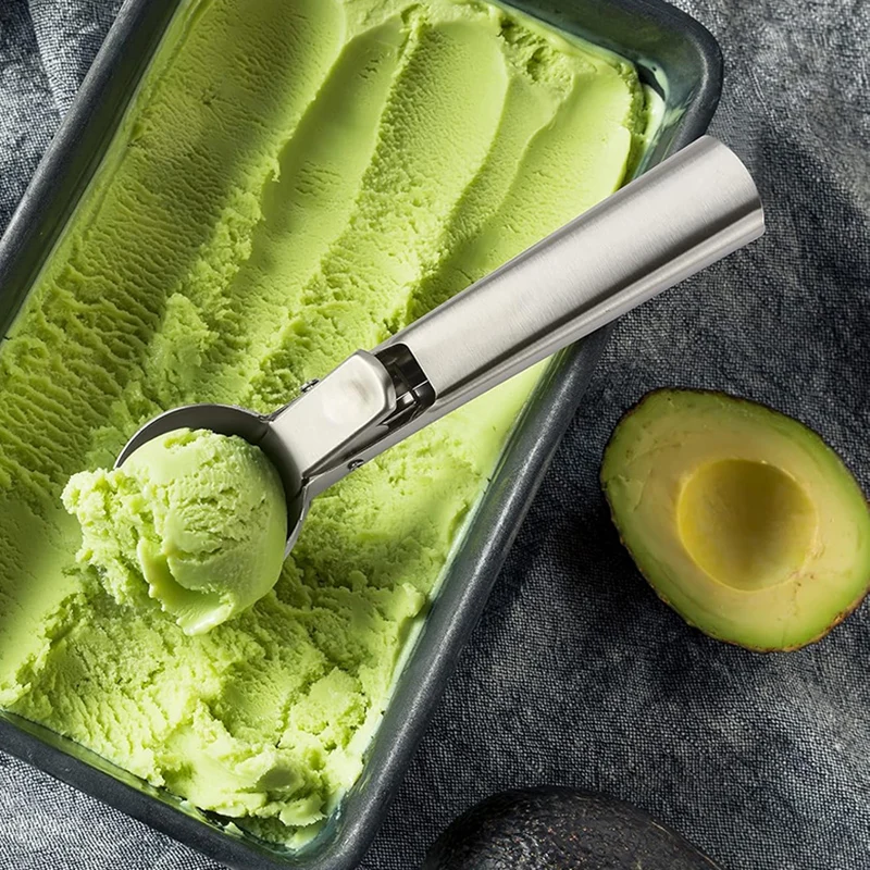 Ice Cream Spoon Stainless Steel Ice Cream Scoop with Trigger Icecream ...