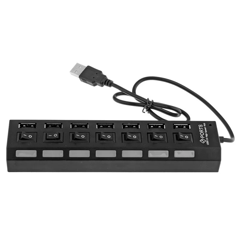 7 Ports Usb Hub Led Nagysebességű 480 Mbps Adapter Hub, Kikapcsolva A ...