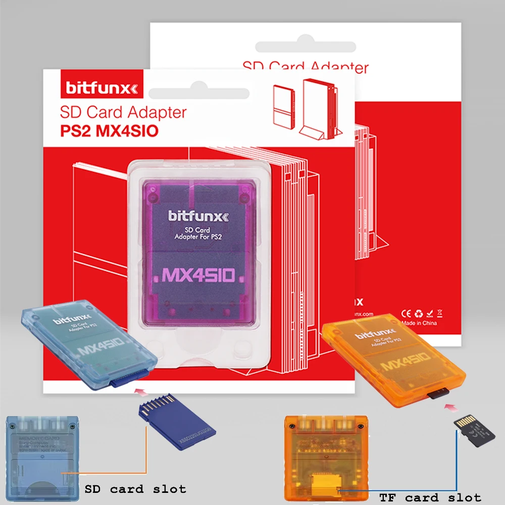 MX4SIO-SIO2SD-TF-SD-Card-Adapter-Card-Reader-Adapter-For-Playstation2-PS2-Game-Consoles-Game ...