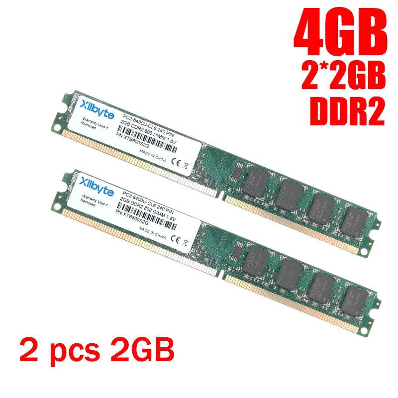 Xllbyte-DIMM-DDR2-800Mhz-667Mhz-4GB-2GB-2Pieces-PC2-6400-PC2-5300 ...