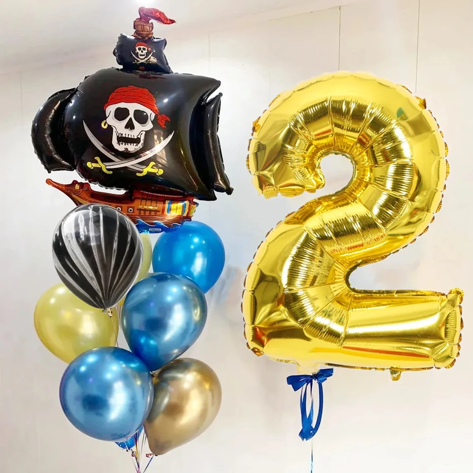 Vacation Beach Bag 138 Piece Pirate Birthday Decorations Kit - Balloon ...