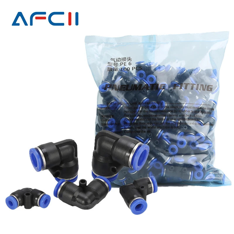 50PCS-100PCS-PV4-PV6-PV8-PV12-PV14-PV16-2-Way-Pipe-Connector-Pneumatic ...