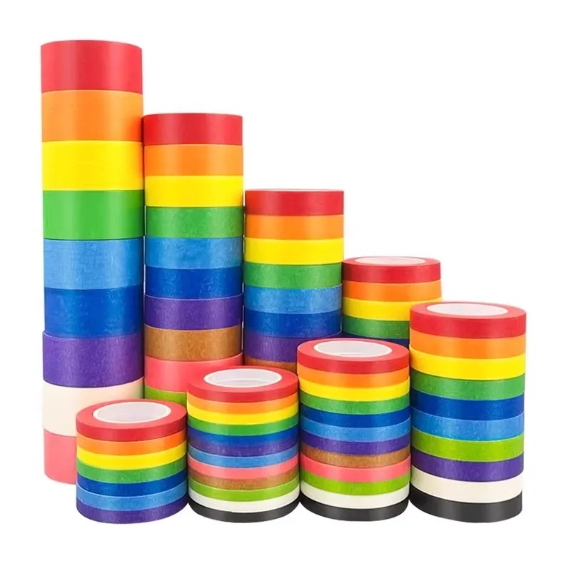 12 Color Painters Tape Masking Tapes Rainbow Colorful Craft Art Paper ...