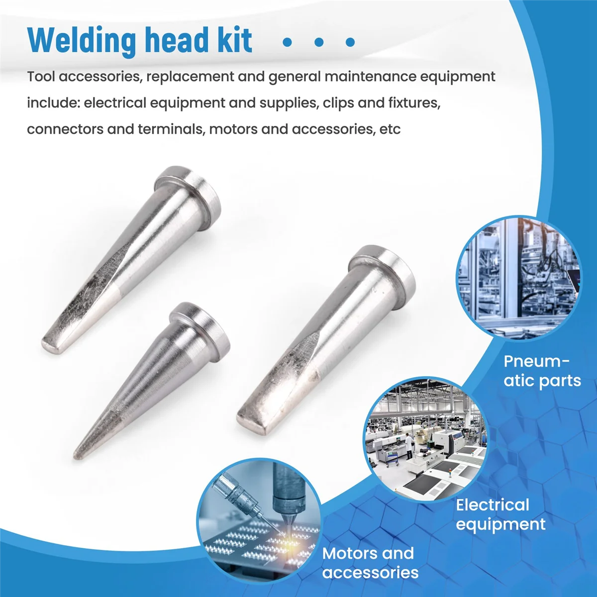 A08I 10Pcs Durable Soldering Tip Set for Weller WSD81 WD1000 WSP80 WP80 ...