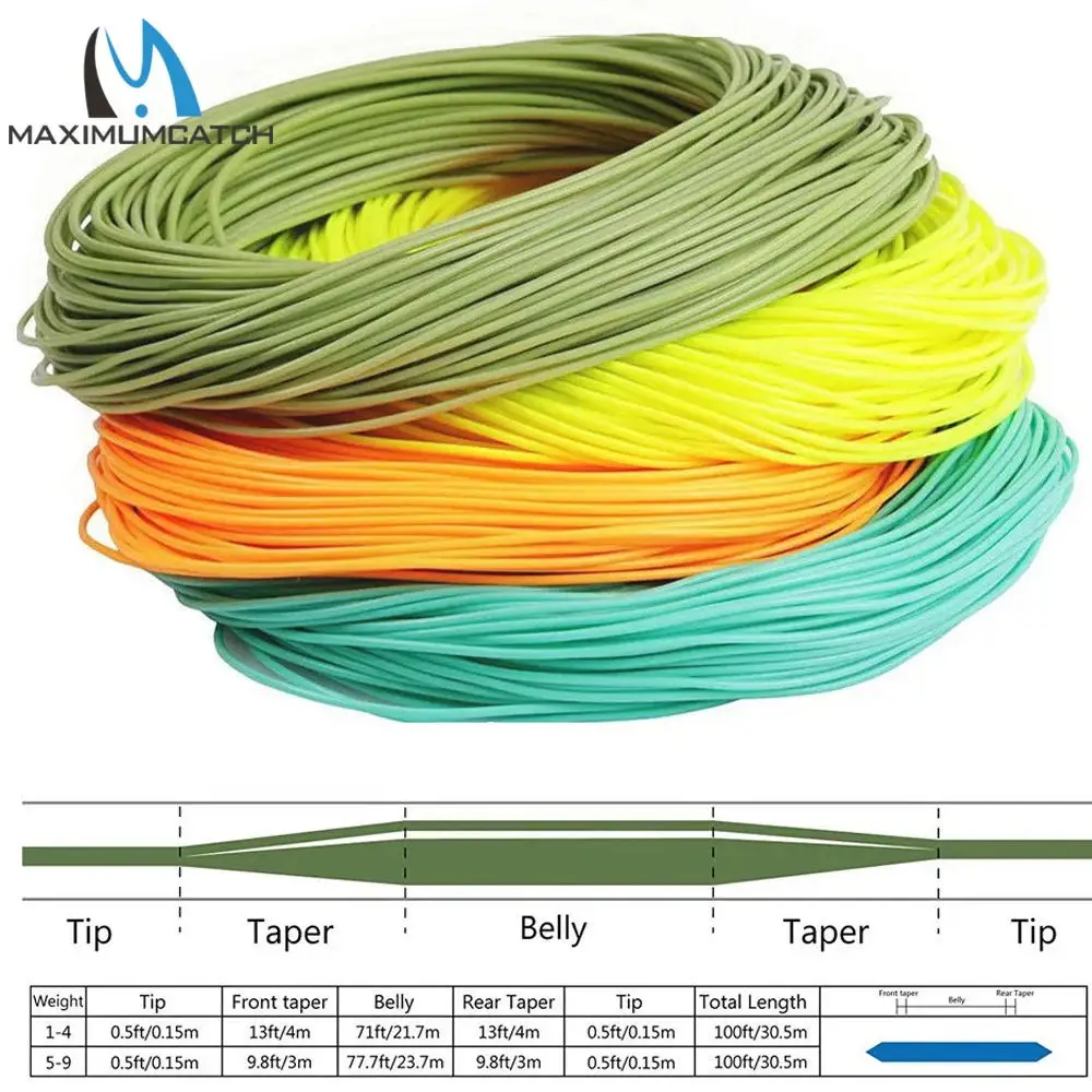 Maximumcatch-Double-Taper-Fly-Line-2-3-4-5-6-7-8-WT-Floating-Fly ...