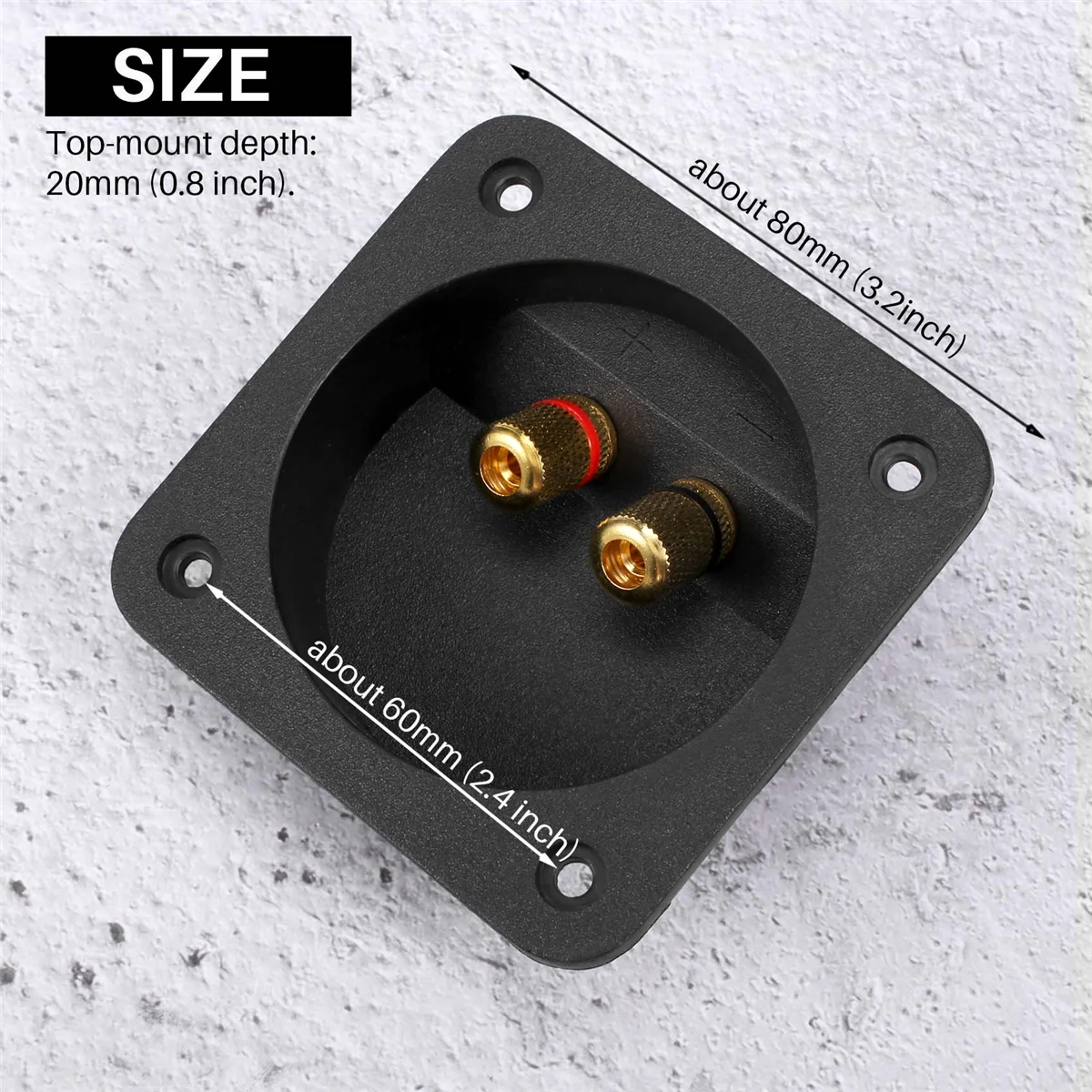 DIY Home Car Stereo Screw Cup Connectors Subwoofer Plugs 2-Way Speaker Box Terminal Binding Post ...