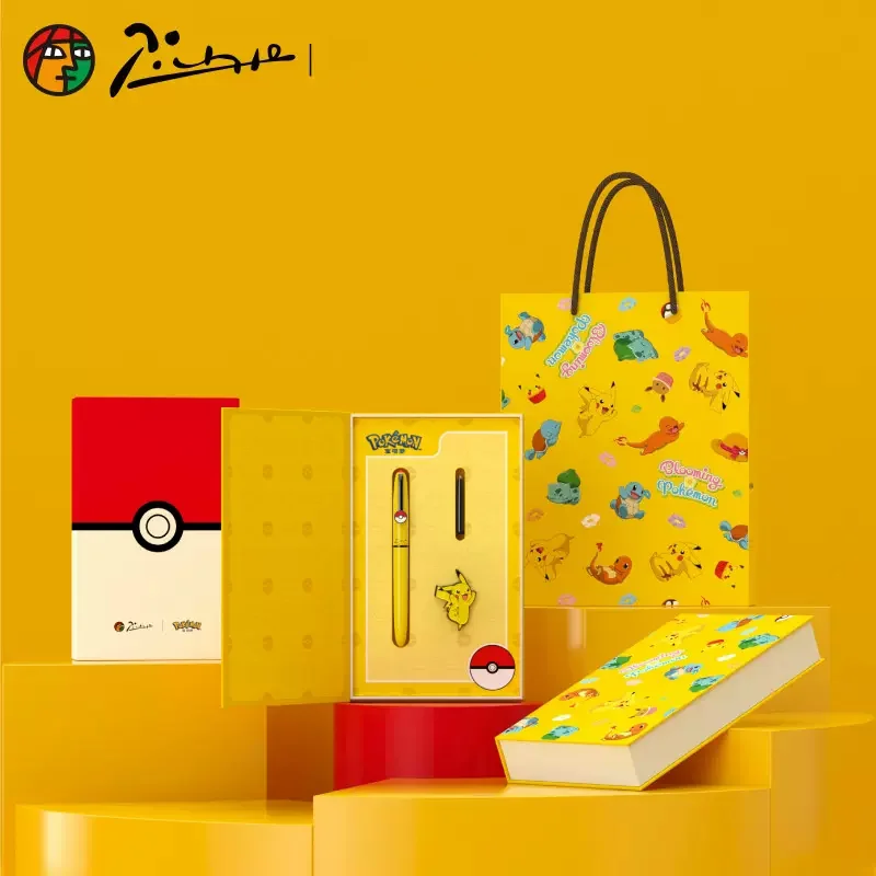 Pimio-PS-937-Pokemon-EF-Nib-Fountain-Pen-Set-Gift-Box-Pikachu-Badge ...