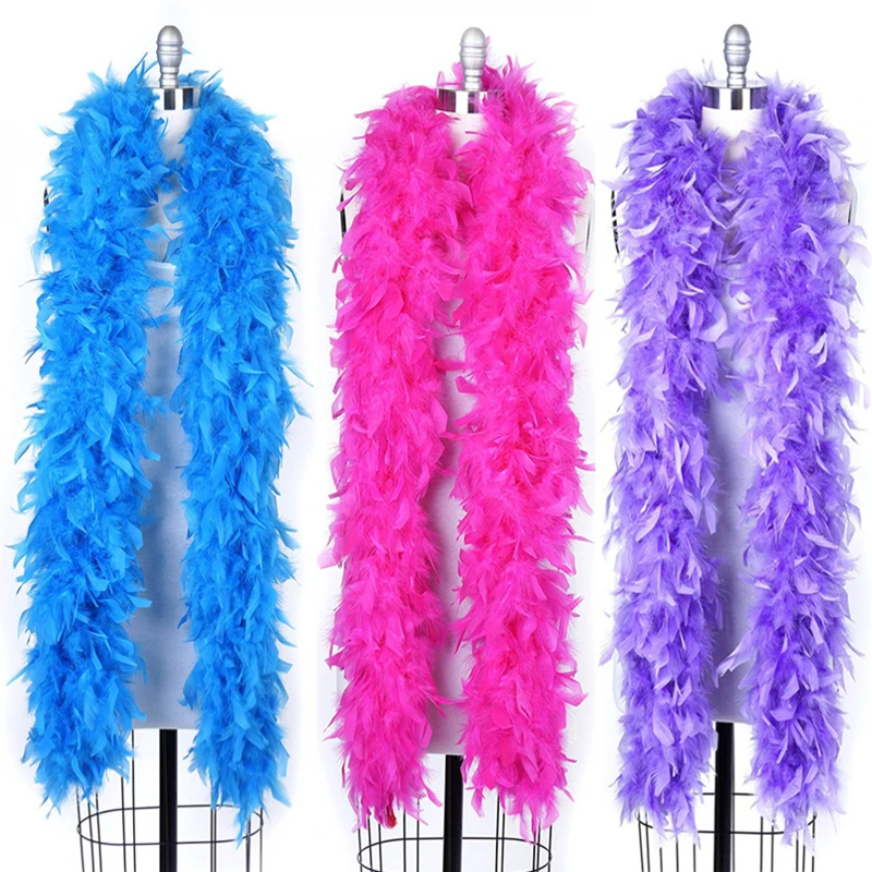 2Meters-Super-Thicken-80Gram-Fluffy-Turkey-Feather-Boa-Trim-Scarf ...