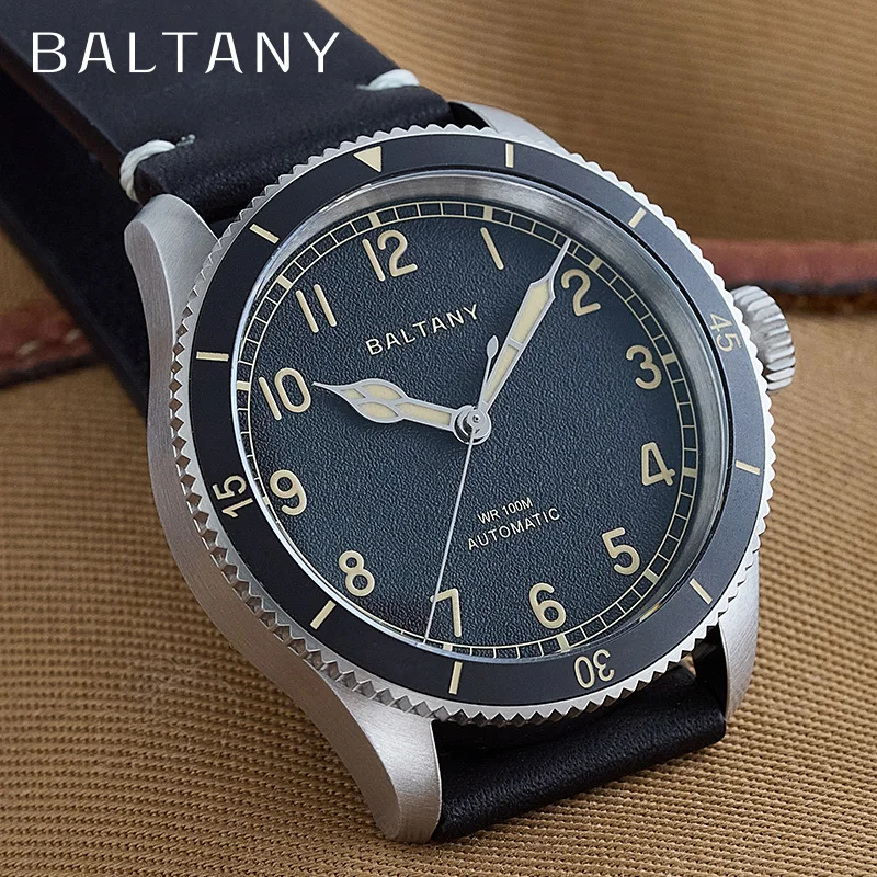Baltany-Vintage-Pilot-Homage-Watch-Sapphire-Crystal-Ceramic-Bezel-10ATM ...