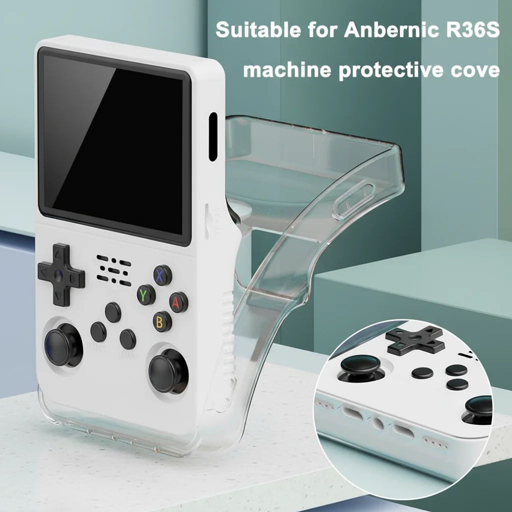 2025New for r36s Protective Case Transparent Handheld Game Console ...