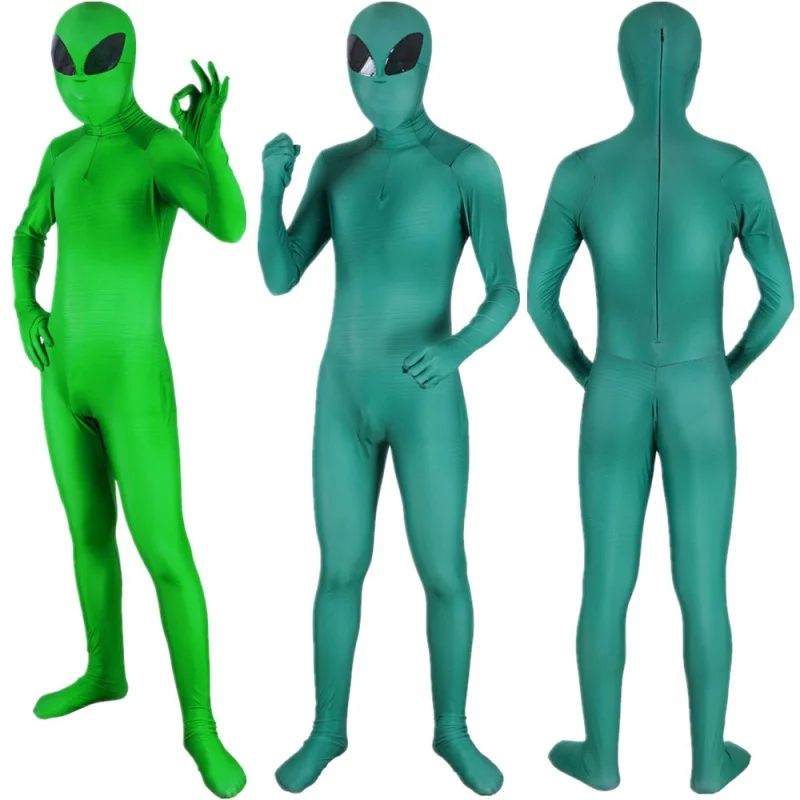 Unisex Kids Adult ET Alien Cosplaye Zentai Bodysuit Suit Jumpsuits ...