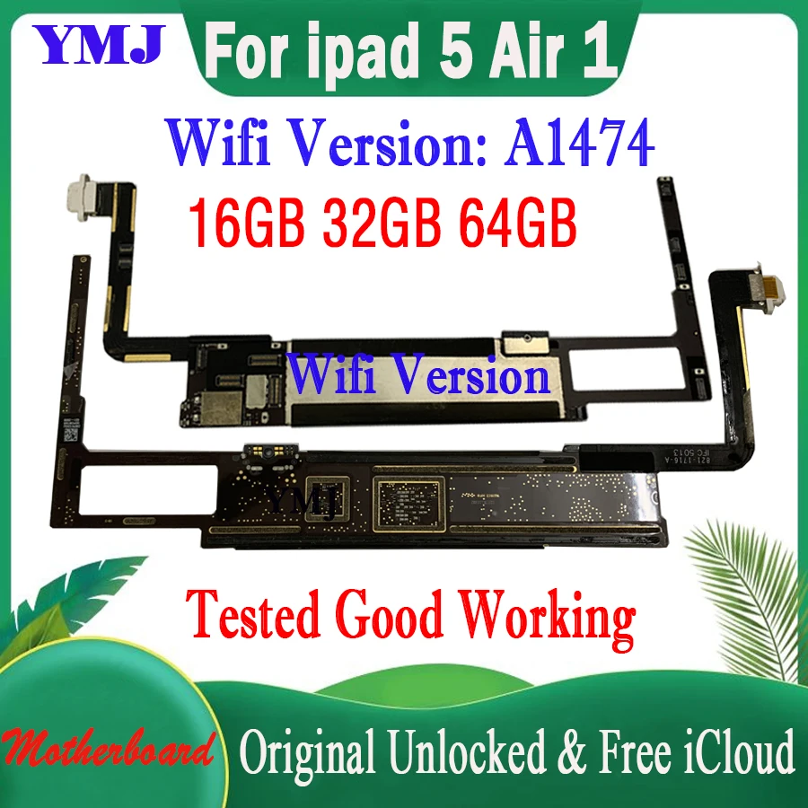 Free-iCloud-Logic-Board-For-iPad-5-Air-1-Motherboard-WIFI-Version-A1474 ...