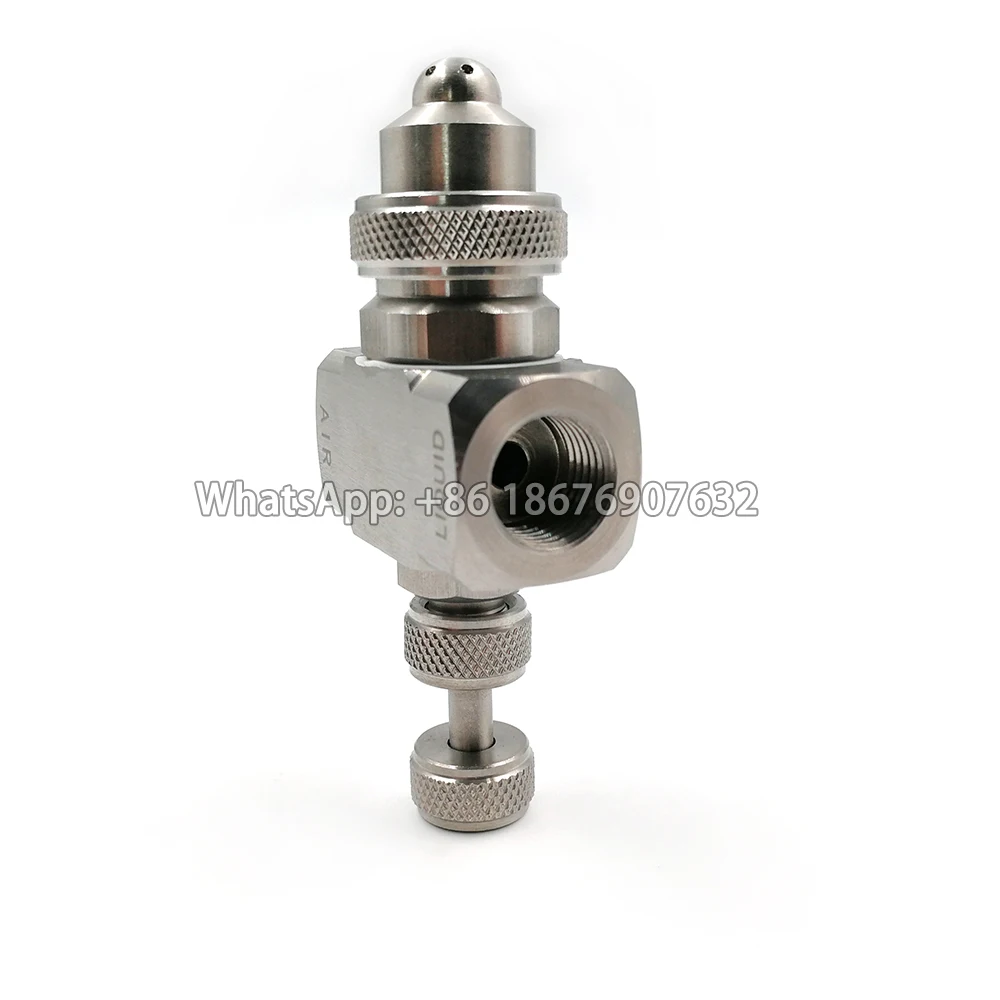 1/4" Stainless Steel Air Atomizing Nozzle Adjustable Spray Atomizing ...