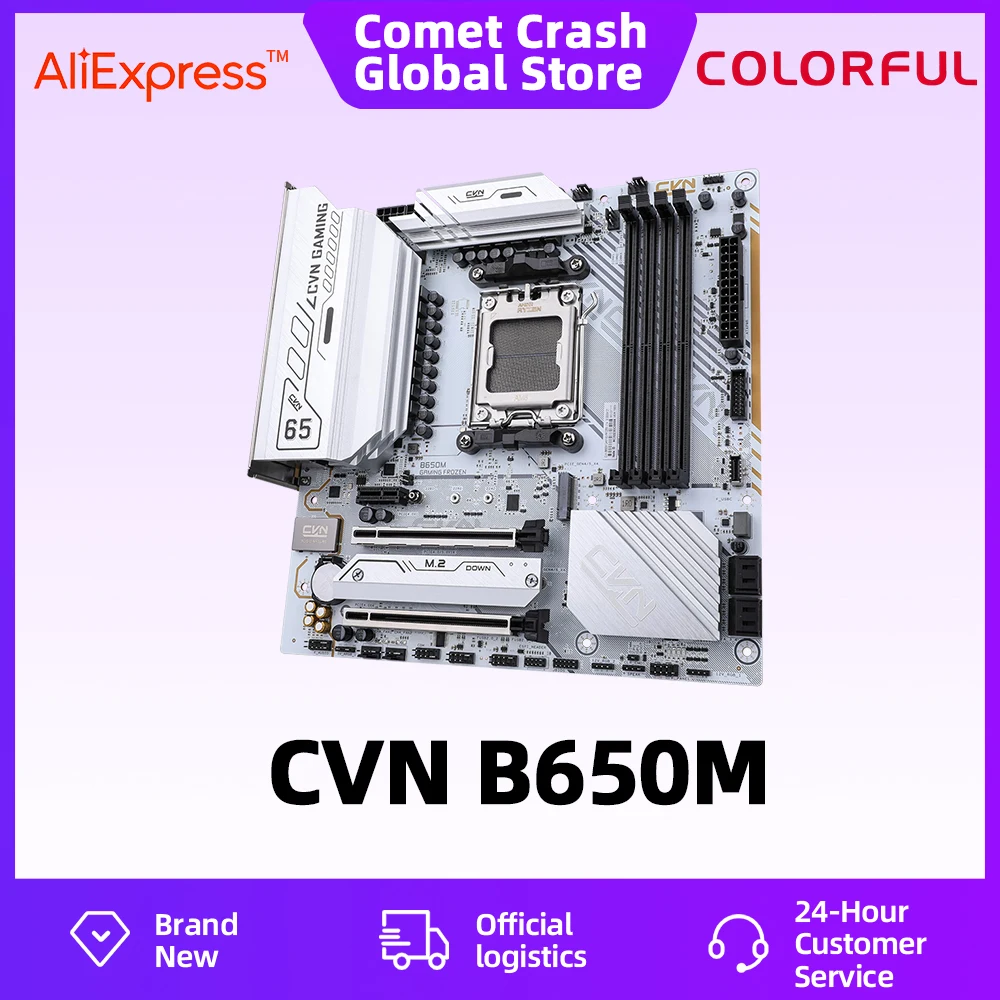 COLORFUL-CVN-B650M-Motherboard-AMD-B650-AM5-DDR5-192G-M-2-USB3-2-7600 ...
