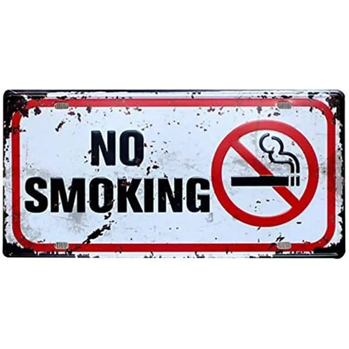 No Smoking Metal Tin Sign Car License Plate Vintage Home Decor Tin Sign ...