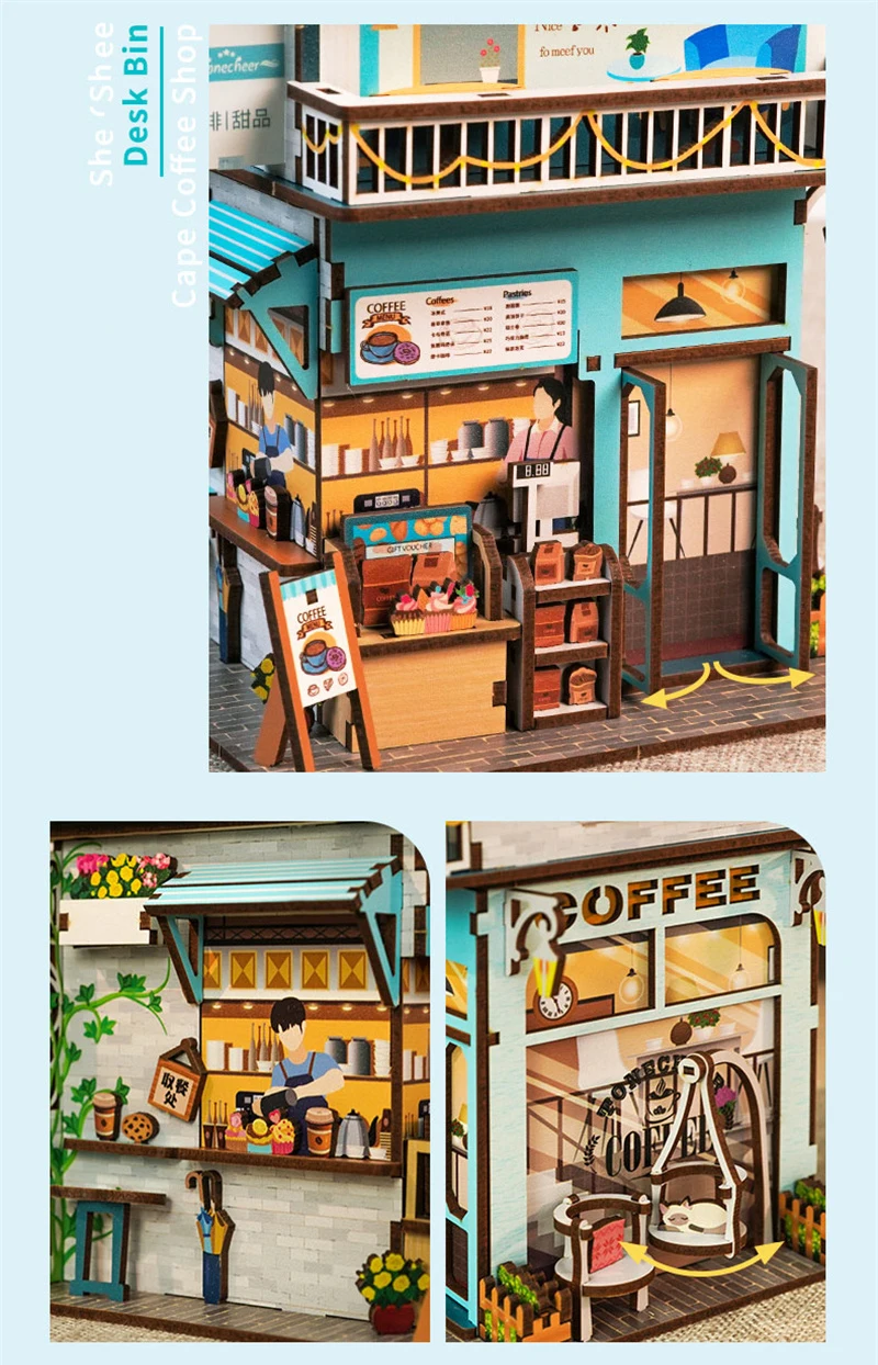 Cape Coffee Shop DIY Miniature Store Kit - Dollhouse Australia