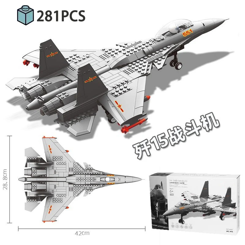 281PCS-Air-Force-Aviation-J15Air-Fighter-Plane-Helicopter-Gunship ...