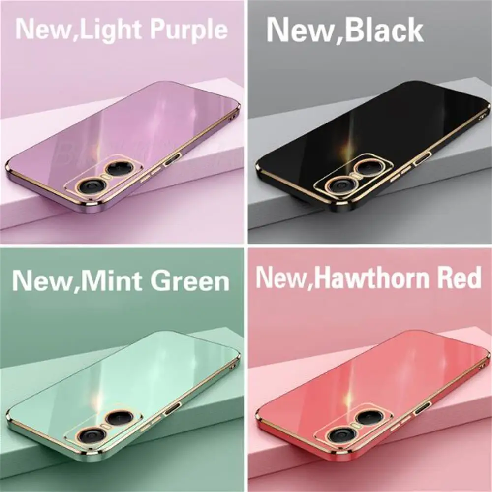 Luxury-Square-Plating-Phone-Case-For-Tecno-Pop-6-Pro-6-56-TecnoPop6Pro ...