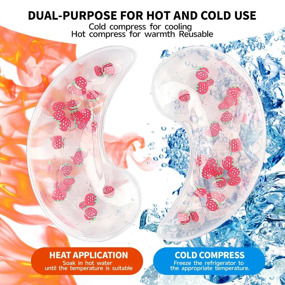Reusable Eye Patches Gel Eye Pads Cold Warm Eye Compress Cooling Under ...