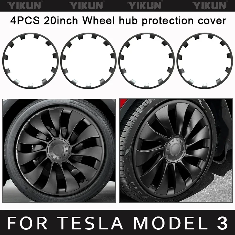 4PCS-For-Tesla-Model-3-Accessories-20-Inch-Wheel-Parts-Vehicle-Wheel ...